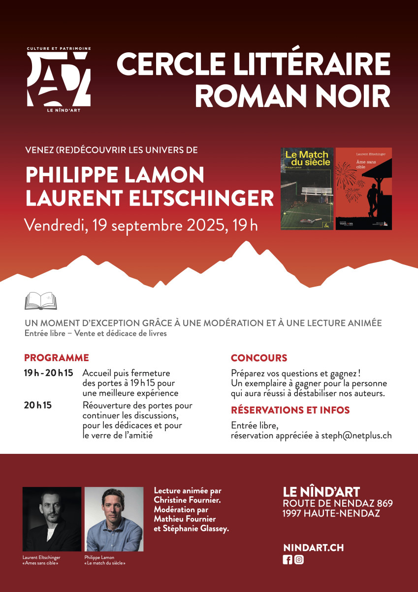 Cercle littéraire roman noir - Avec les auteurs Philippe Lamon ...