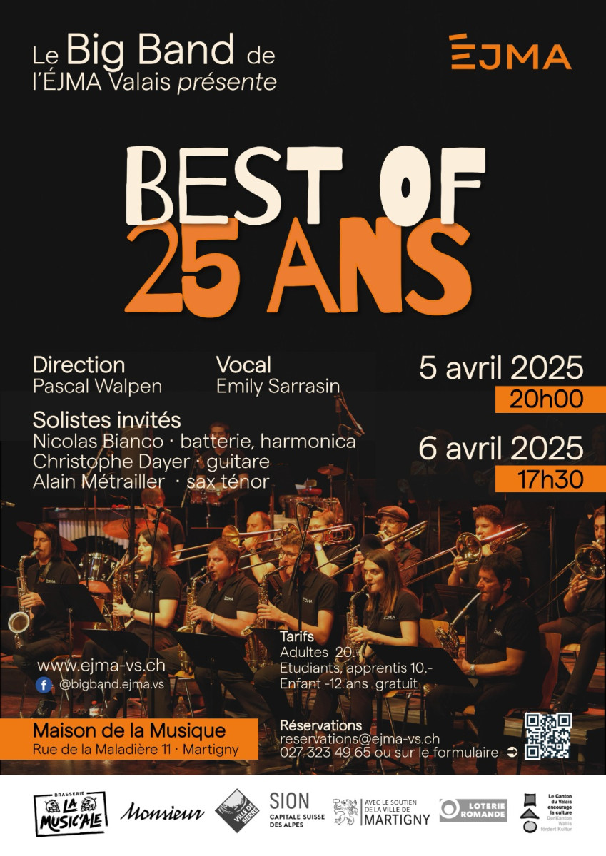 BEST OF 25 ans - Big Band de l'EJMA-VS - École de jazz et de musique actuelle - Auditorium de la ...