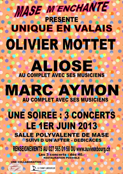 Mase m'enchante : 1er Festival de chanson francophone - Un soirée : 3 ...